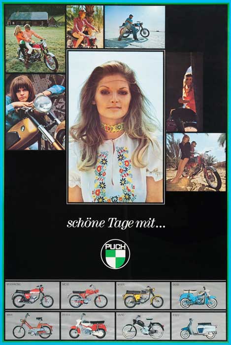 PUCH WIESER: Shop - Shop Farbposter Puch M50R, S, DS50, DS50V, R50V, MC50, MV50, Maxi (ca.50x70cm)